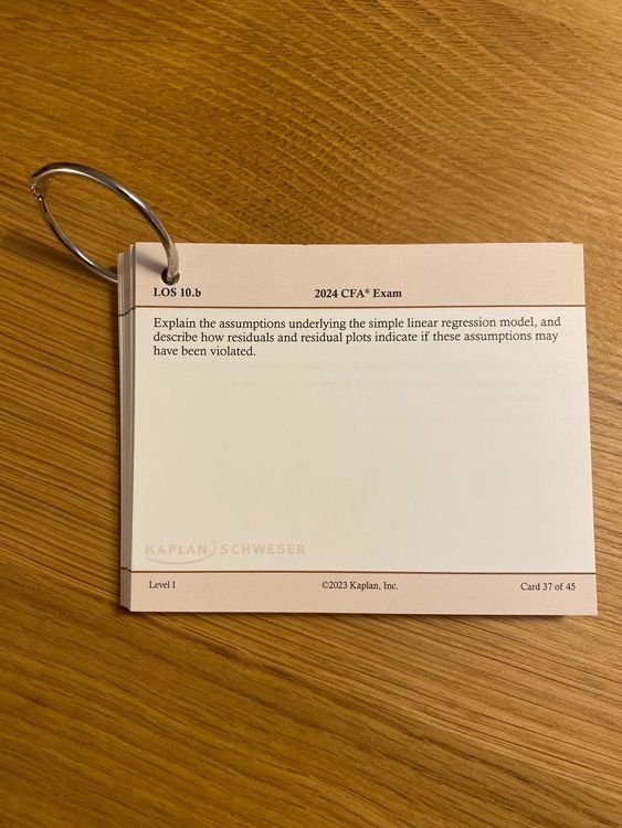 CFA Level I 2024 / Kaplan Schweser Flashcards (unused) (Neu (gemäss Beschreibung)) in Zürich für ...