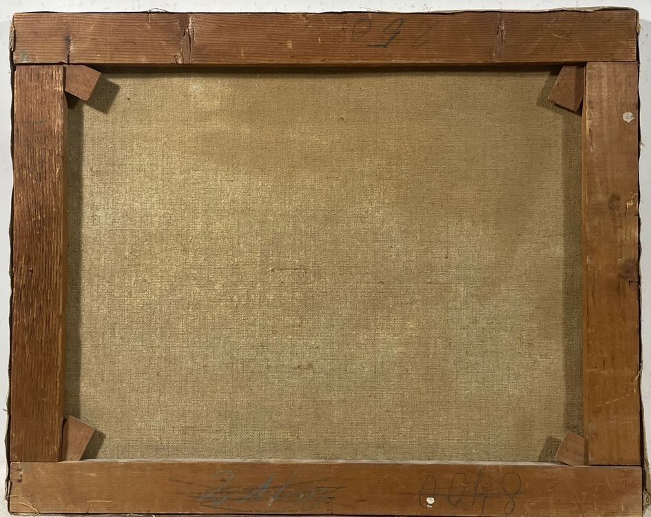 Antikes Feld Arbeit Gemälde unleserlich Signiert | Kaufen auf Ricardo