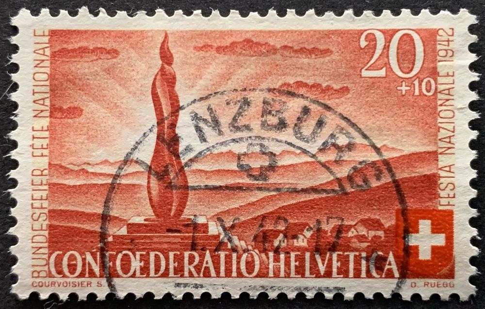 1942 Pro Patria B16 Voll-⦿ Lenzburg (Gebraucht) in St. Gallen für CHF 1.5 – mit Lieferung auf ...