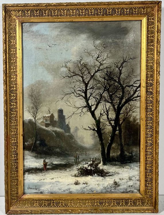 Antike Winter-Abend Szene Gemälde, Unl. Sig. (Gebraucht) in Root für CHF 144 – mit Lieferung auf ...