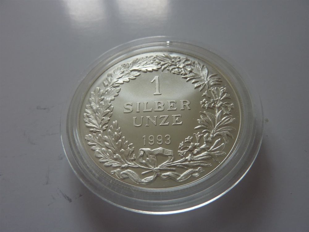 1 Unze- Silbermedaille:Stehende Helvetia (Neu und originalverpackt) in Birrwil für CHF 40 – mit ...
