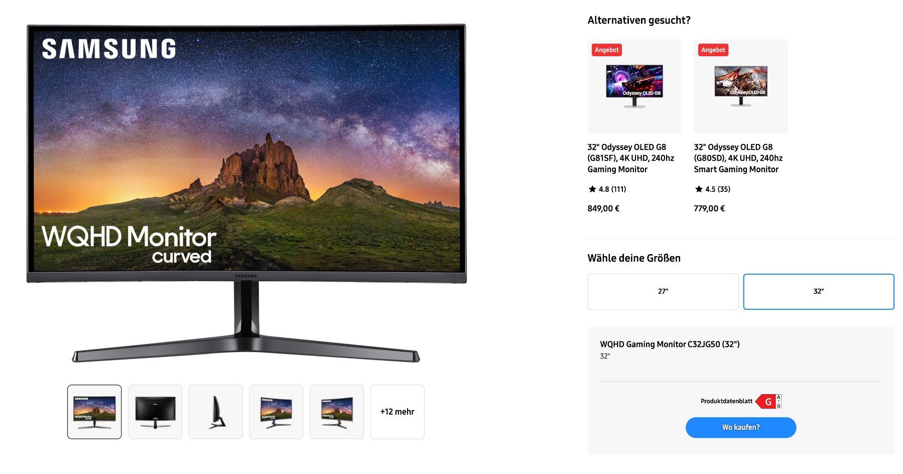 NEUWERTIG!!! WQHD Gaming Monitor Curved (Neu (gemäss Beschreibung)) in ...