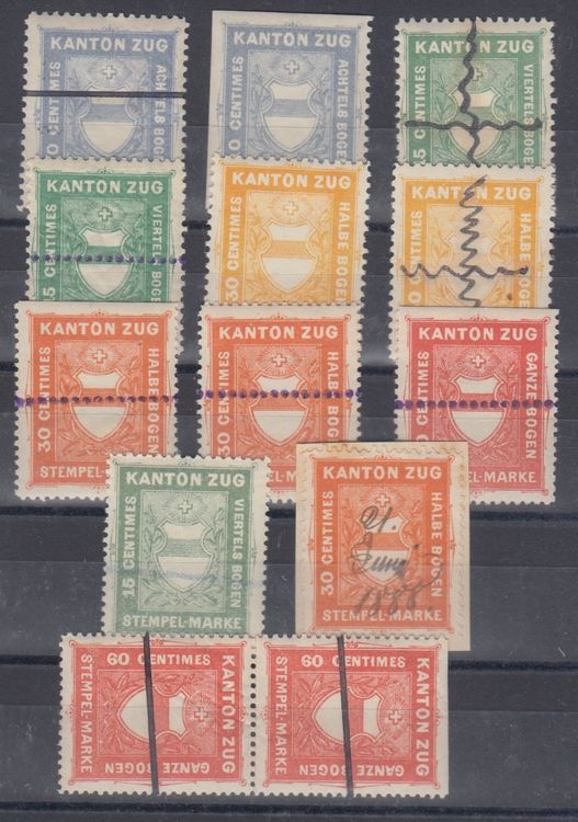 Fiskalmarken, Stempelmarken Kt. ZUG | Kaufen auf Ricardo