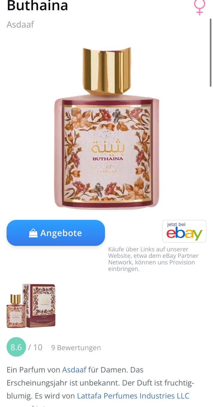 Asdaaf Buthaina EDP 5ML (Zenne Nishane Dupe) (Gebraucht) in Zürich für ...