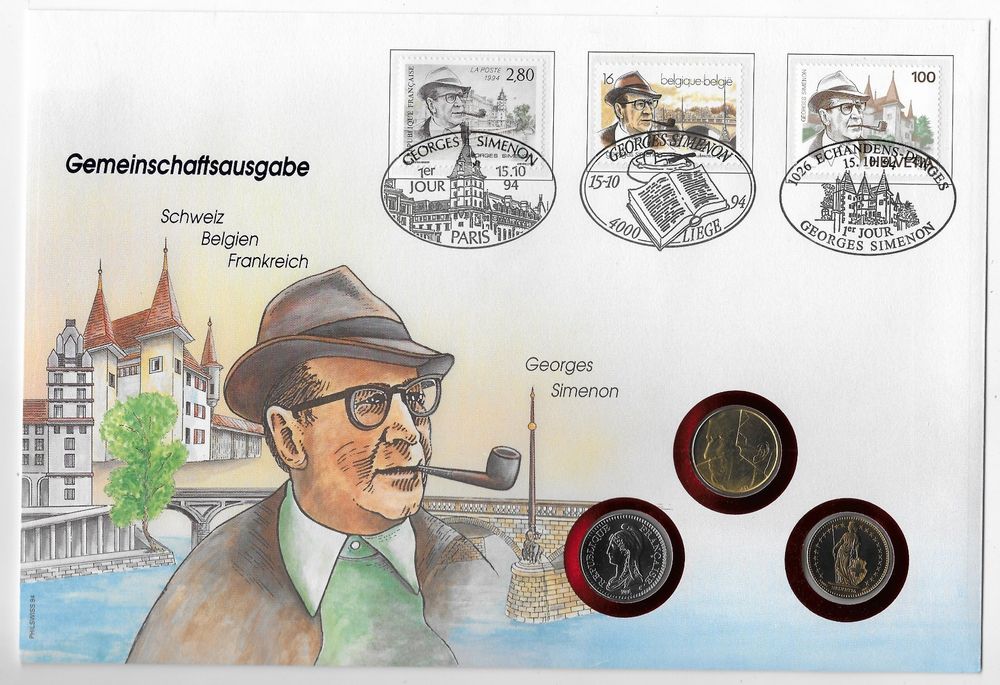 Münzbrief Gem-Ausgabe 1994 Schweiz/Belgien/Frankreich (Neu (gemäss Beschreibung)) in Hefenhofen ...