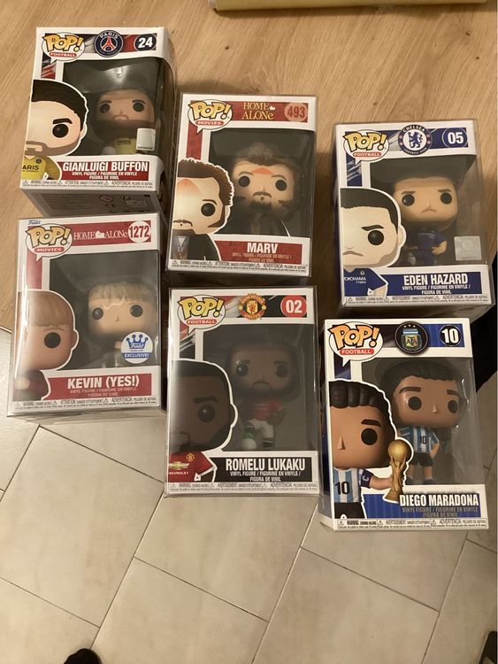 6 funko Buffon hazard Kevin marv Maradona lukaku (Neu (gemäss ...
