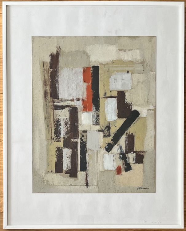 Abstrakte Mischtechnik, Unleserlich Signiert | Kaufen auf Ricardo