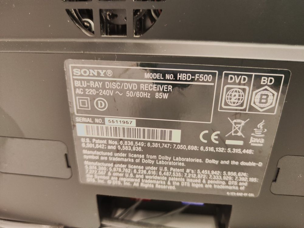 Sony HBD F500 2.1 3D BLU-RAY/DVD PLAYER | Kaufen auf Ricardo