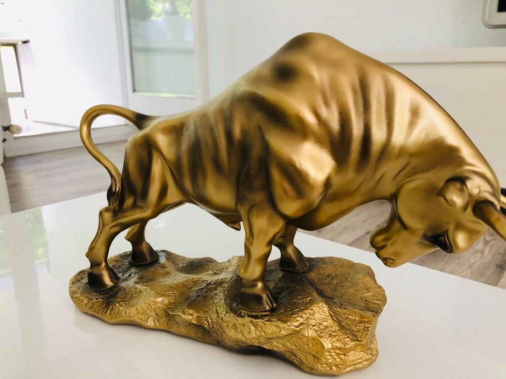 Bulle Stier Statue goldig Deko Wohnzimmer NEU (Neu und originalverpackt ...