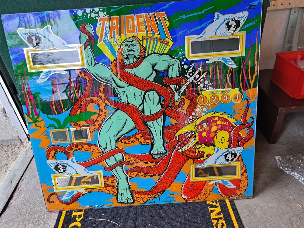 Pinball Backglass TRIDENT by Stern (1979) | Kaufen auf Ricardo