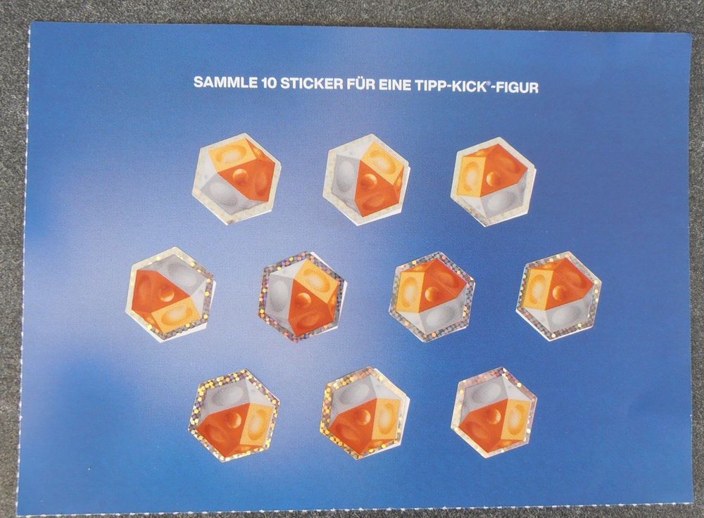 Tipp-Kick Mania Migros 1 Sammelkarte (10 Sticker) (Neu (gemäss ...