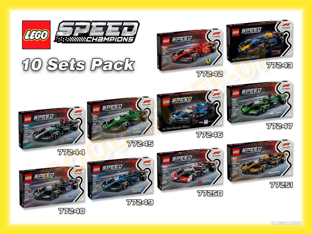 LEGO Speed Champions F1® 2025 Collection - 10 Sets Pack (Neu und ...