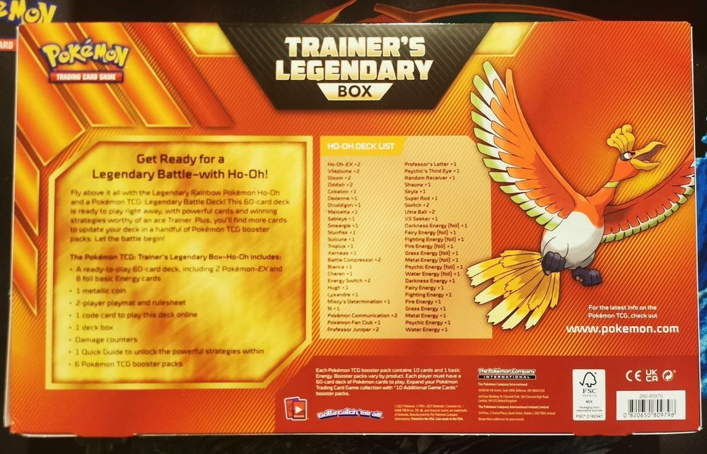 Pokemon Trainers Legendary Box Ho-Oh Ho - Oh *NEU* + OVP ENG (Neu und ...