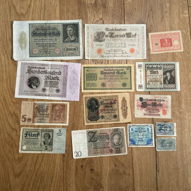 Lot Banknoten Deutschland (Gebraucht) in Reitnau für CHF 7 – mit ...