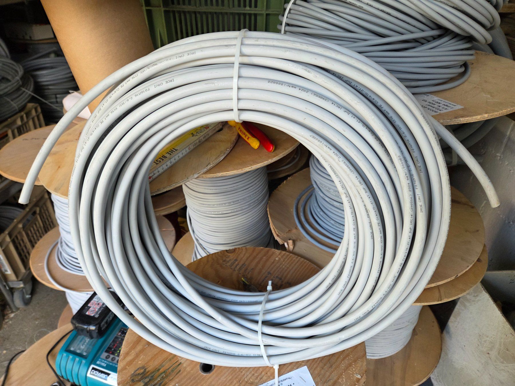 Kabel Erdungskabel 1x16mm2 PE Litze POT 1x16 T-Litze 59Meter (Neu und ...