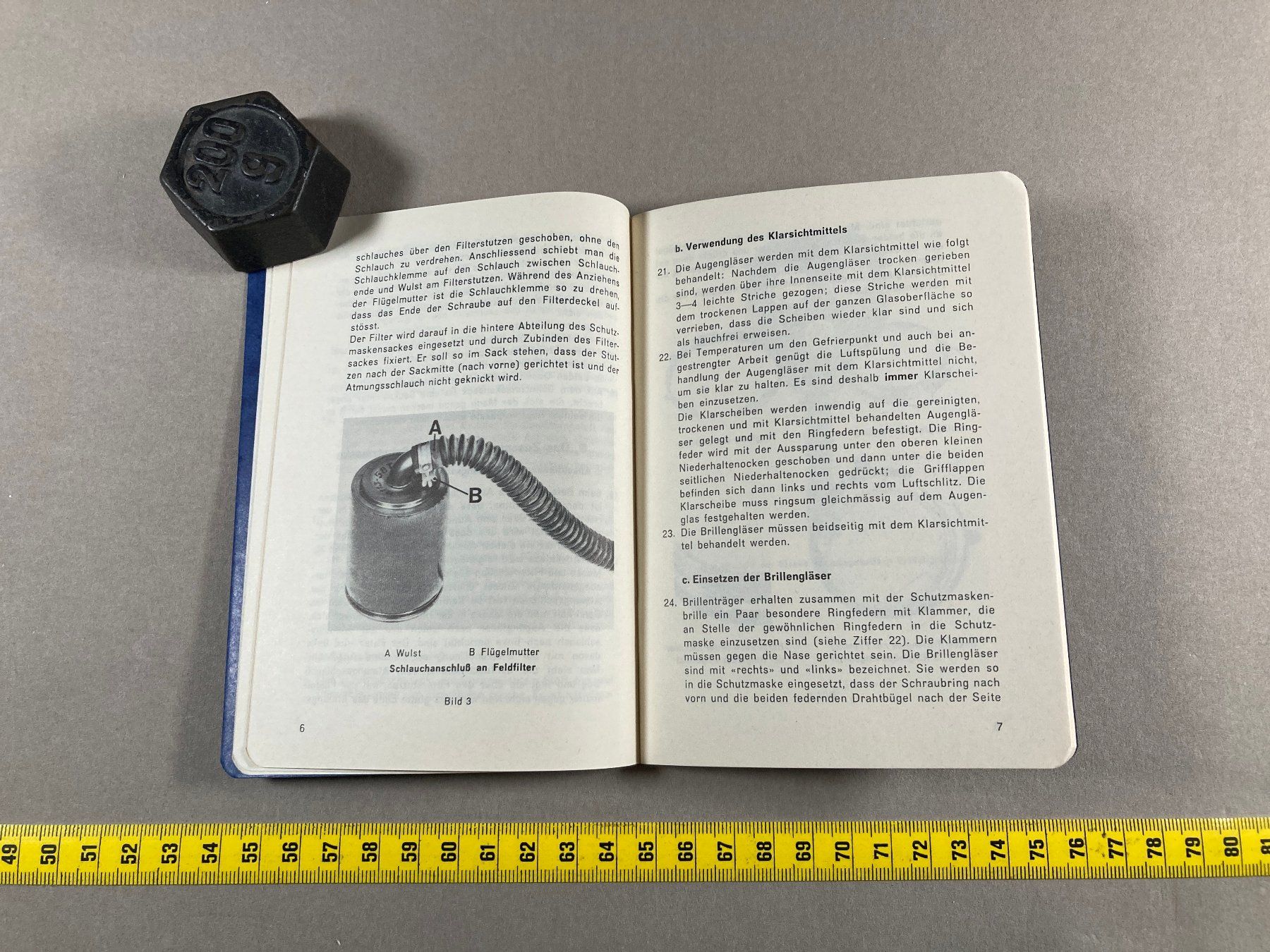 Die Schutzmaske 53, Armee Reglement, 1971, 59.121 d, Militär (Gebraucht ...