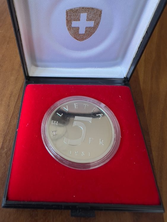 5 Franken 1981 Gedenkmünze "Stans" PP (Neu und originalverpackt) in Oberwil BL für CHF 20 – mit ...