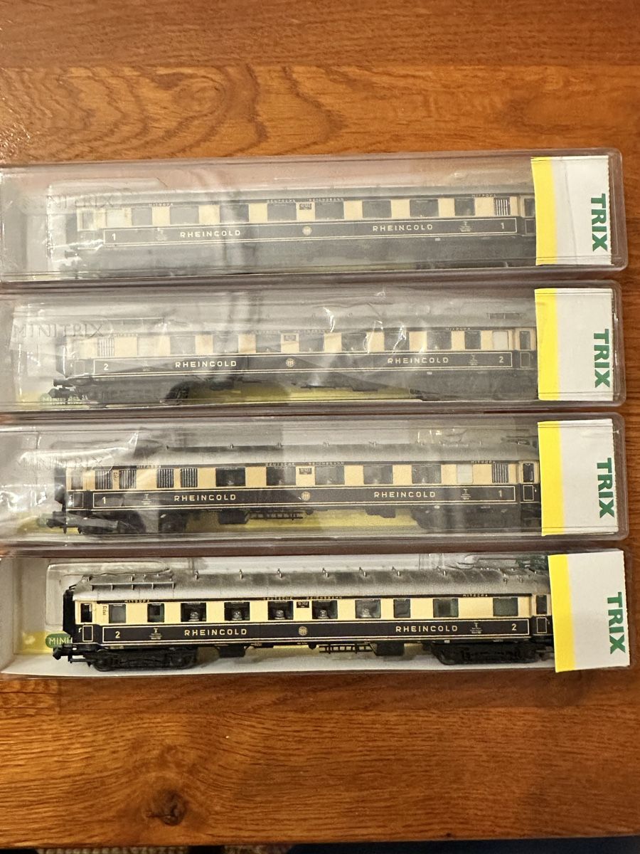 Minitrix / TRIX Spur N Rheingold Wagen Set – 4 Wagen– Epoche (Neu ...