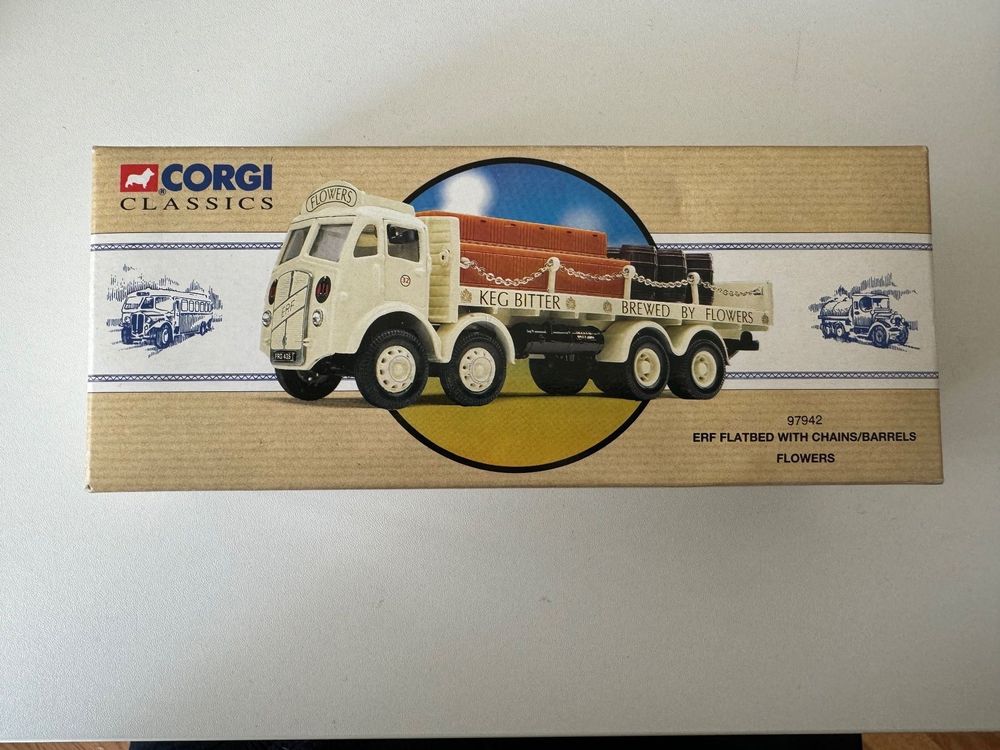 Corgi Classics - ERF Flatbed with Chains/Barrels, 97942 (Gebraucht) in ...