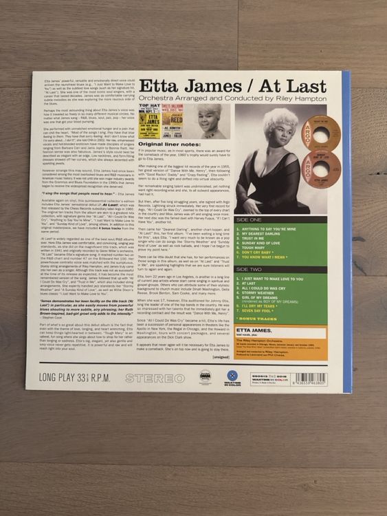 Etta James - At Last! (Original Vinyl LP) Top Zustand (Gebraucht) in ...