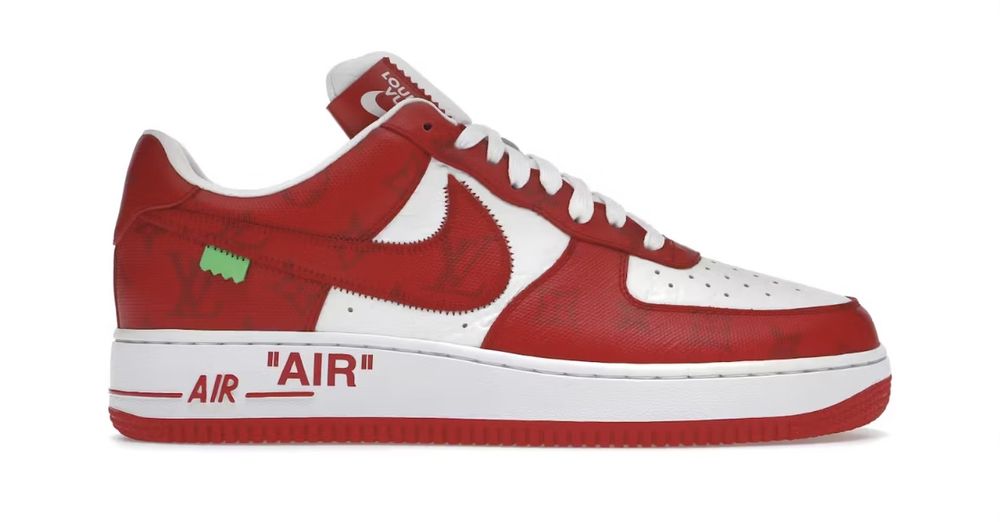 Louis Vuitton Nike Air Force 1 Low by Virgil Abloh red (Neuf avec ...