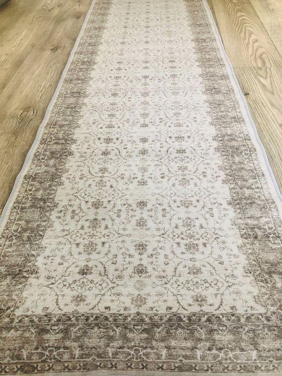 🤎 XXL Teppich Läufer 3m lang NEU Vintage Shabby Look Beige (Neu (gemäss ...