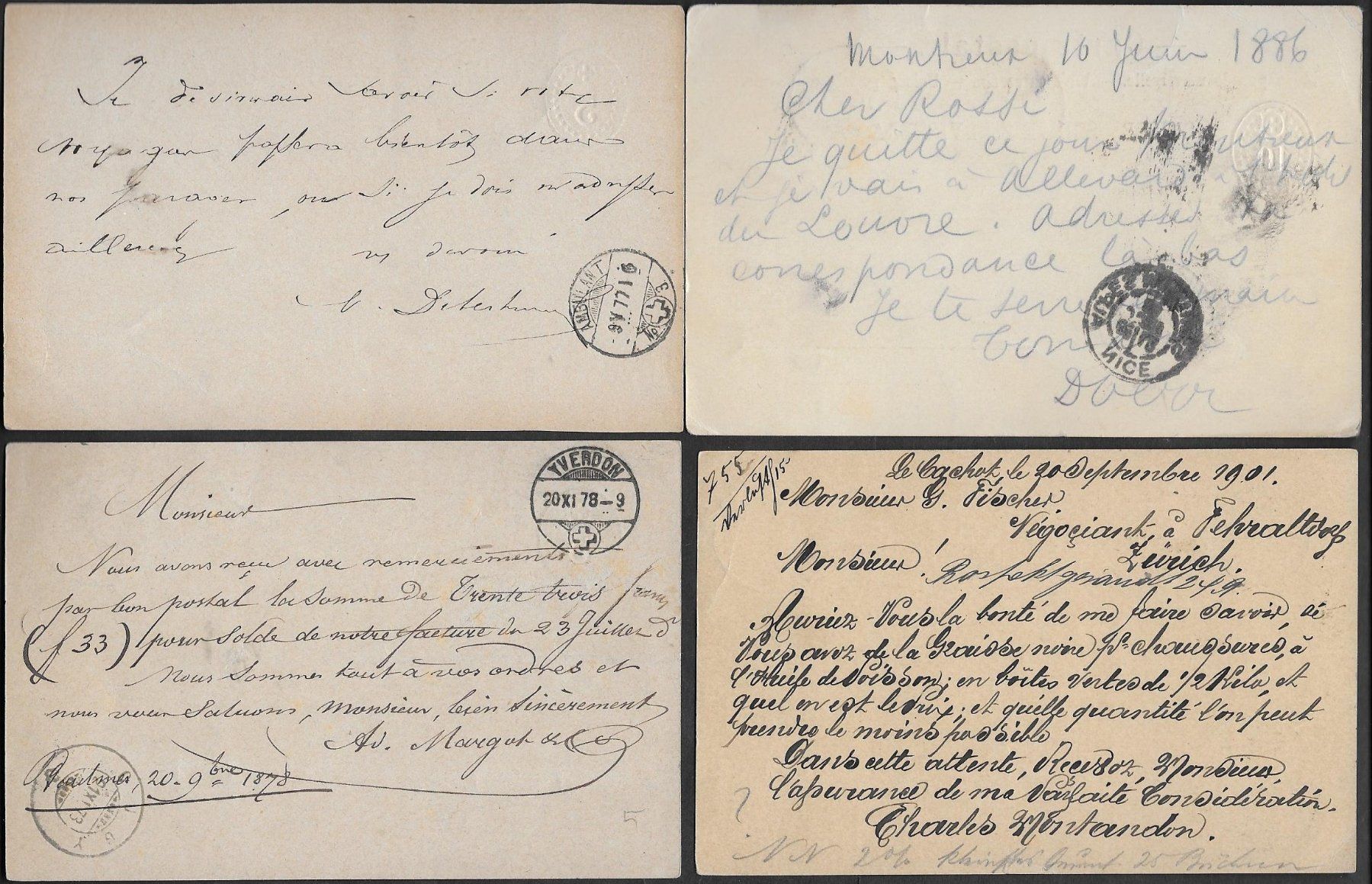 Ab 1878 SET PK 5c. verschied. Stempel einwandfrei top ab 1.- (Gebraucht ...