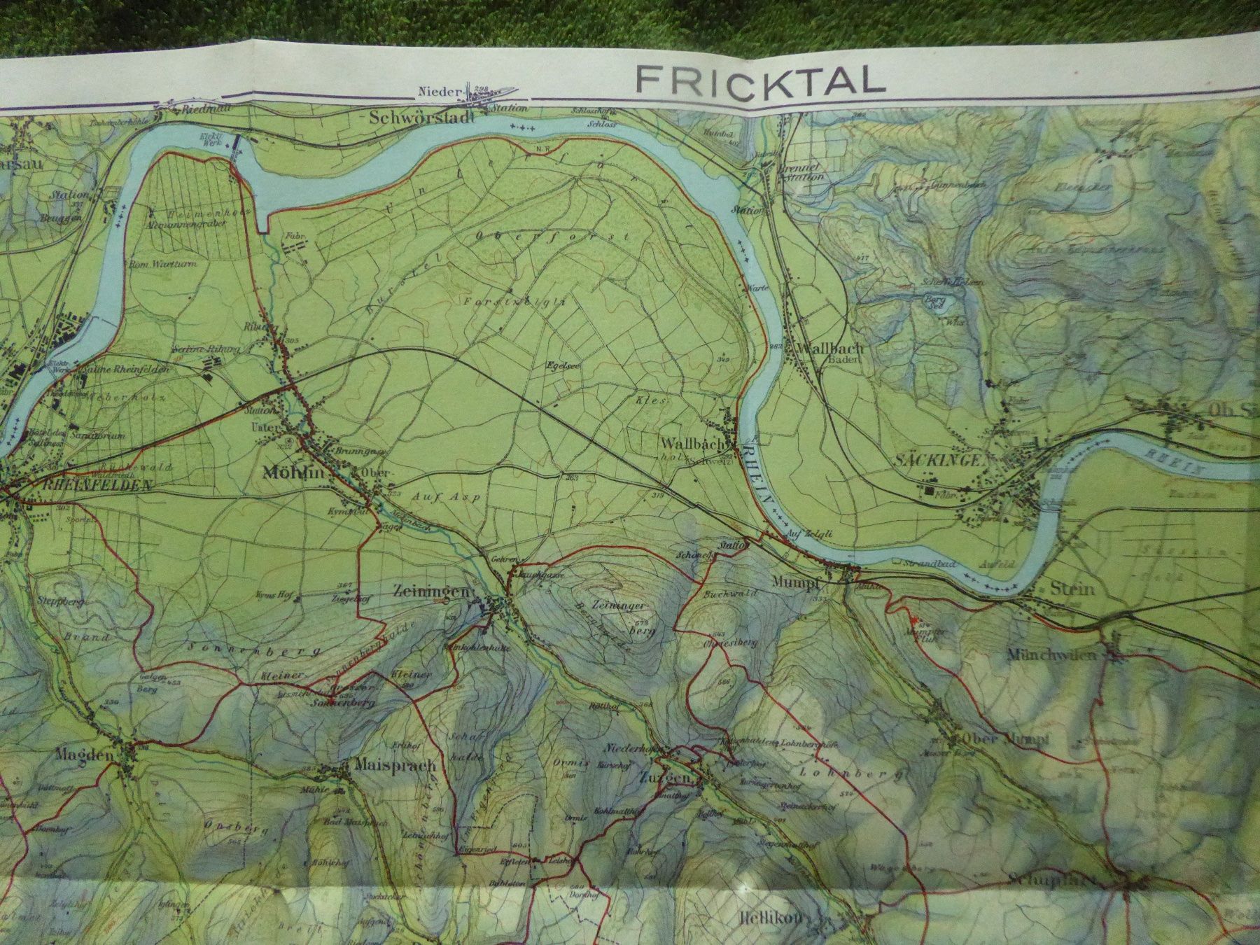 Fricktal, Wanderkarte 1 : 50 000, ca. 1949 (Gebraucht) in Affoltern am ...