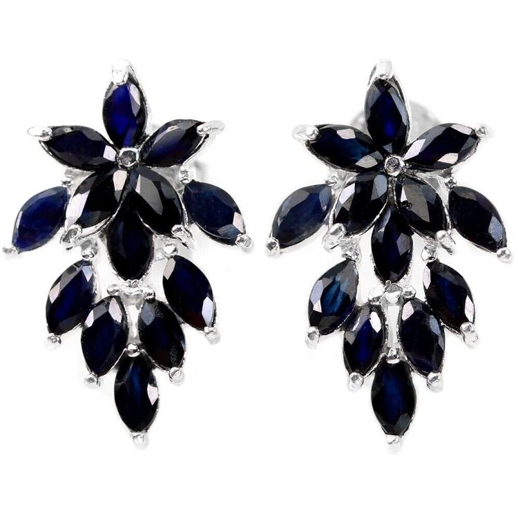 Vrai/echte 3.70ct Saphir boucle oreille/Ohring (Neu (gemäss ...