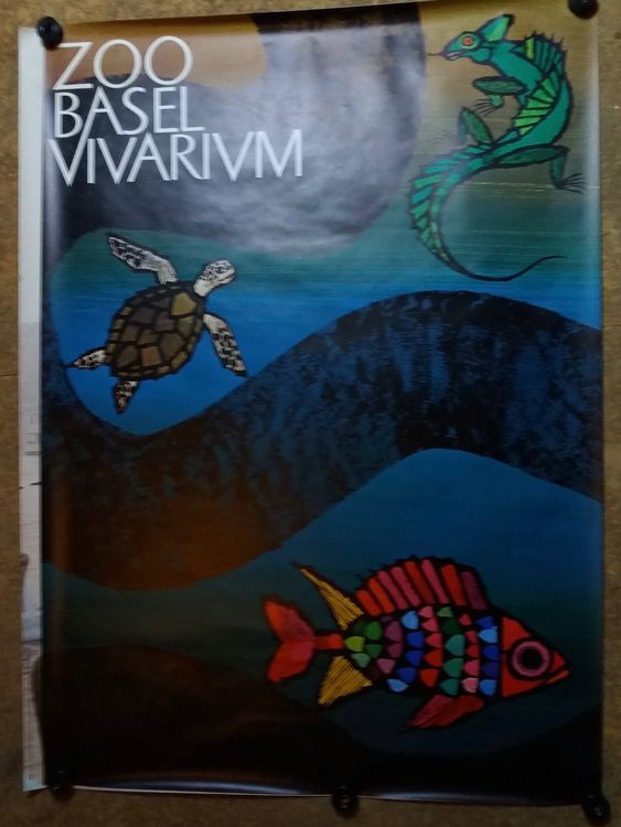 Zoo Basel Plakat Vivarium 1974 Piatti Celestino (Gebraucht) in Basel ...
