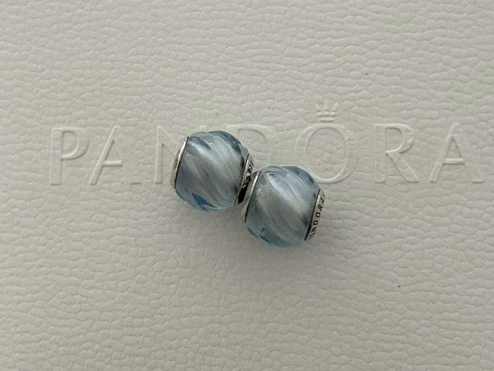 Original Pandora Blue Ripples Charms (2 Stück) - NP 118 (Gebraucht) in ...