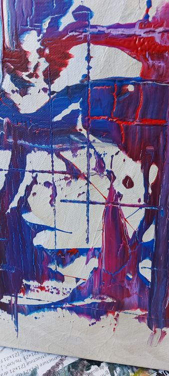 Gemälde Abstrakt Fische im Wasser vom mir selbstgemalt 60/60 | Kaufen auf Ricardo