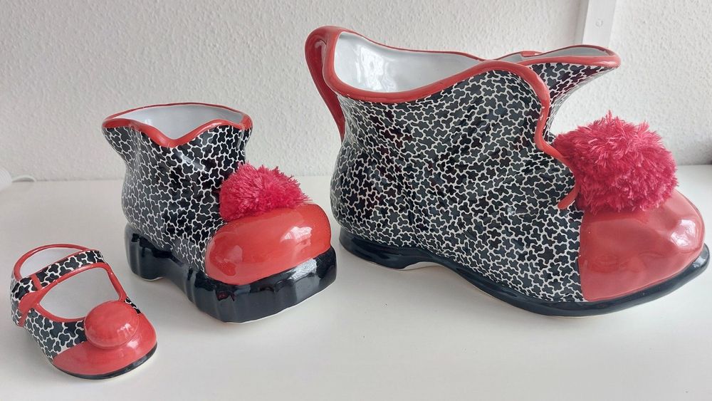 3 verschiedene Blumentöpfe Keramik in Form von Tigerfinken (Gebraucht ...