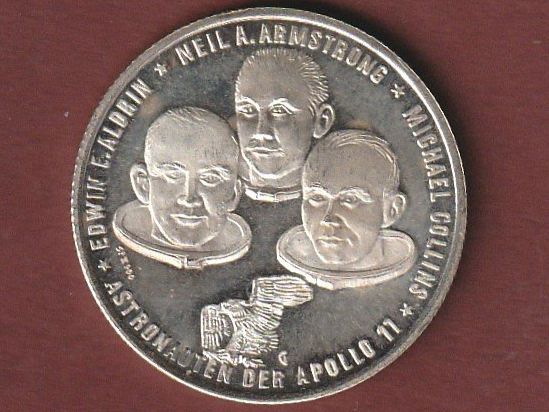 Silbermed. Apollo 11, 33mm, 15gr, 900fein- unz/stgl, s.scan (Neu ...
