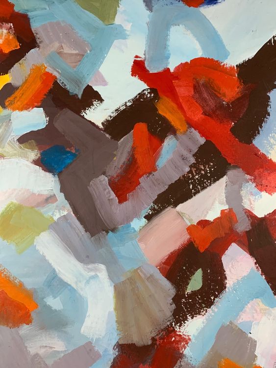 Carlo Horat grosses Abstraktes Gemälde (Gebraucht) in Root für CHF 115 ...