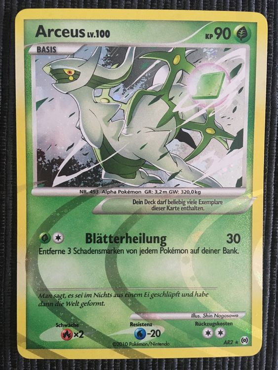 Pokemon Arceus Holo LV 100 Platin Near Mint Deutsch (Neu (gemäss Beschreibung)) in Wabern für ...