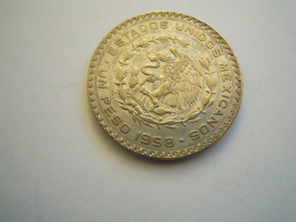 1958 un Peso Mexico silber (Gebraucht) in Kriegstetten für CHF 5 – mit Lieferung auf Ricardo kaufen