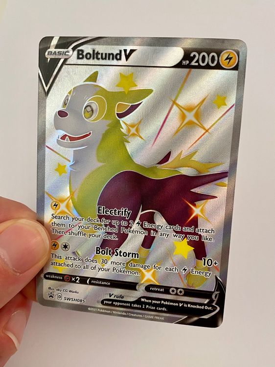 Shiny Boltund V Promo Pokemonkarte SWSH085 ab 1.- Fr (Gebraucht) in ...