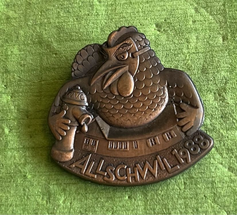Allschwil 1988 Kupfer Fasnachtsplakette (Gebraucht) in Itingen für CHF ...