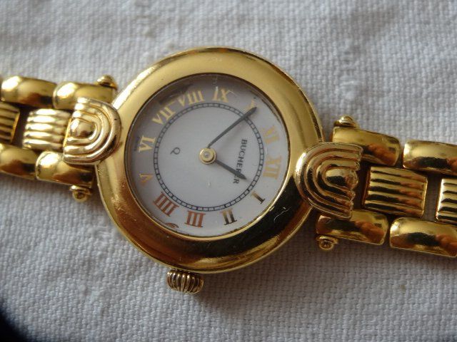 BUCHERER GOLDEN FARBE DAMEN UHR;QUARTZ.NICHT functioner (Gebraucht) in ...