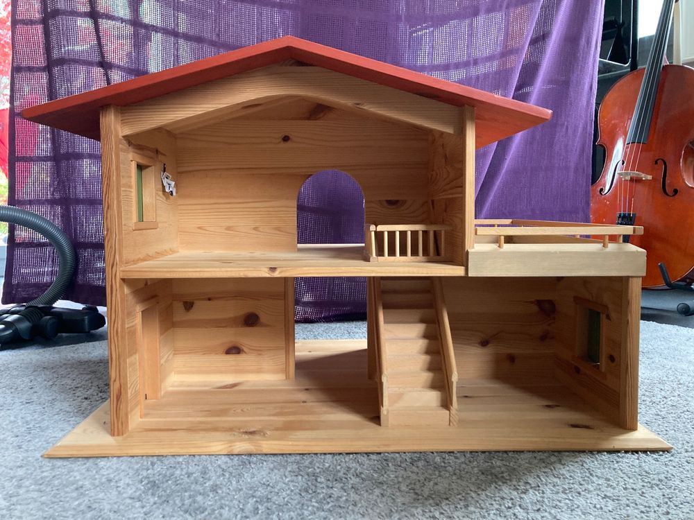 Spielhaus aus Holz, Maße: 77cm x 57cm x 51 cm | Kaufen auf Ricardo