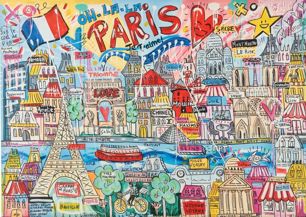 Paris Pop Art Bild, bunt und fröhlich (Neu und originalverpackt) in ...