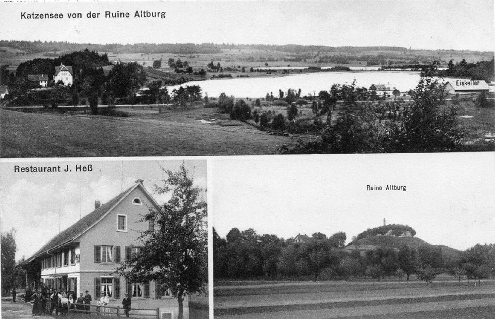 REGENSDORF Katzensee - Restaurant J. Hess, Ruine Altburg (Neu (gemäss ...