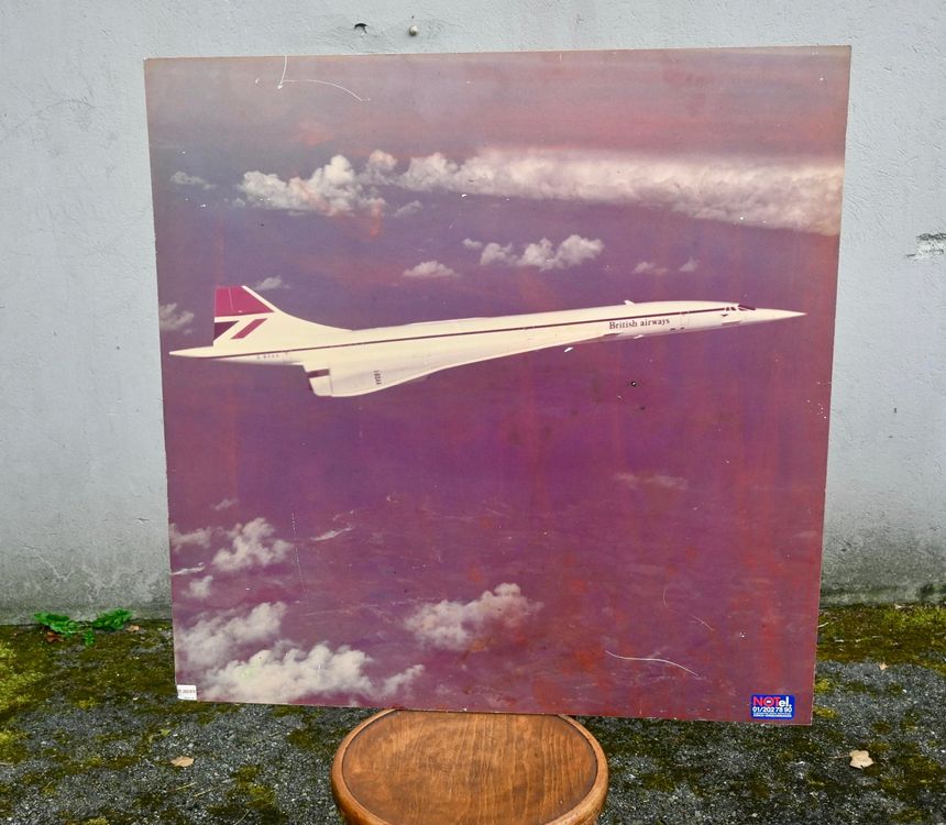 VINTAGE Concorde - Britisch Airways POSTER auf Aluplatte 1x1 (Gebraucht ...