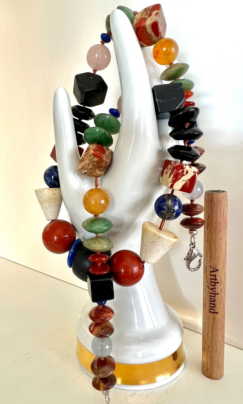 PRÄCHTIGE EDELSTEIN STATEMENT KETTE IM VERLAUF - BUNTER MIX- (Gebraucht ...