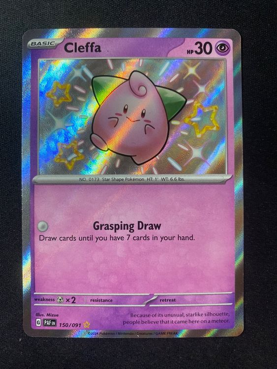 Shiny Cleffa 150 - Pii - Paldean Fates - EN | Kaufen auf Ricardo