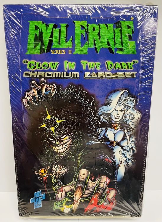EVIL ERNIE SERIES II "GLOW IN THE DARK" CHROMIUM CARD SET (Neu und ...
