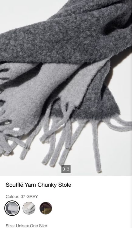 Uniqlo Soufflé Yarn Chunky Stole - like new! (Gebraucht) in Leytron für ...