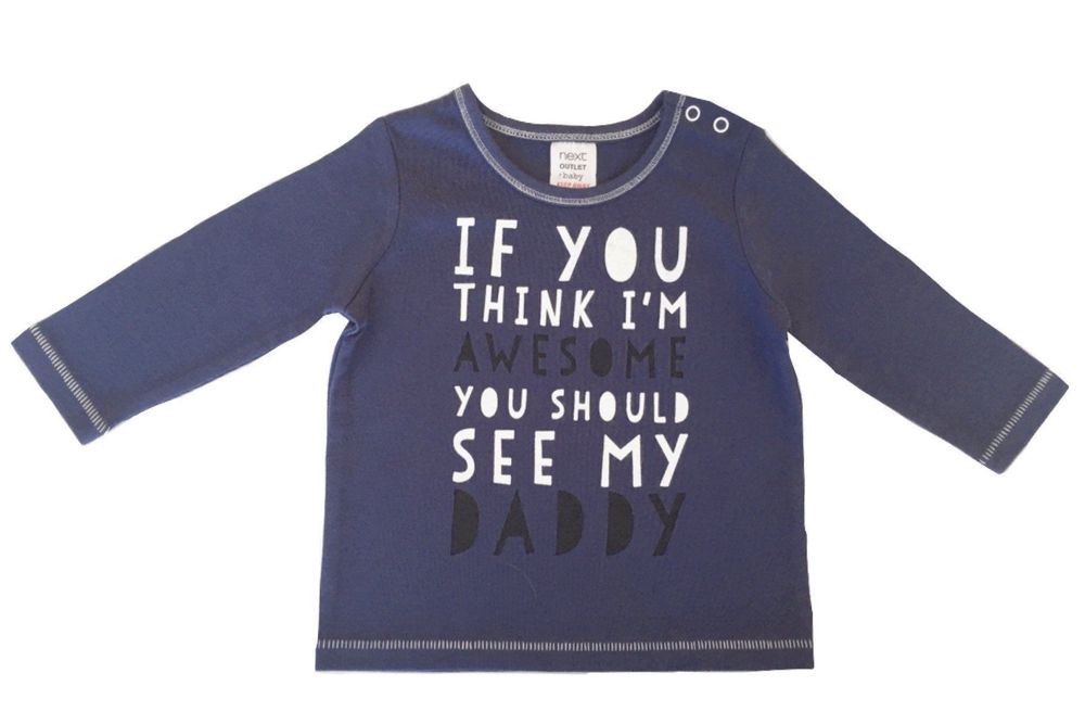 Neuware 50-70% SALE 🛒 Shirt NEXT „Daddy“ blau Gr. 68 (Neu und ...