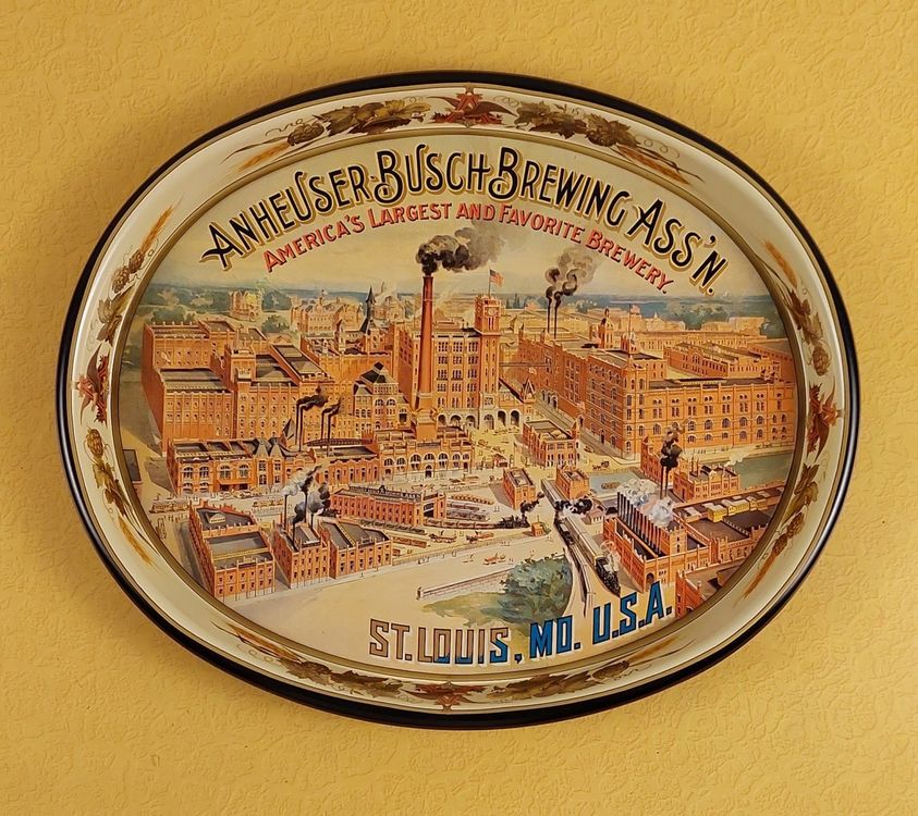 Vintage 1970 Oval Bier Tablett Serviertablett Budweiser | Kaufen auf ...